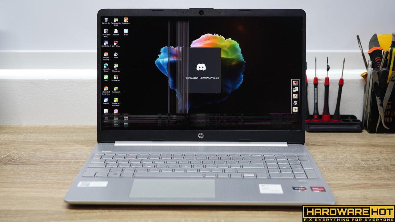รับเปลี่ยนจอโน๊ตบุ๊ค HP LAPTOP Model : 15S-EQ2135AU อาการจอแตก