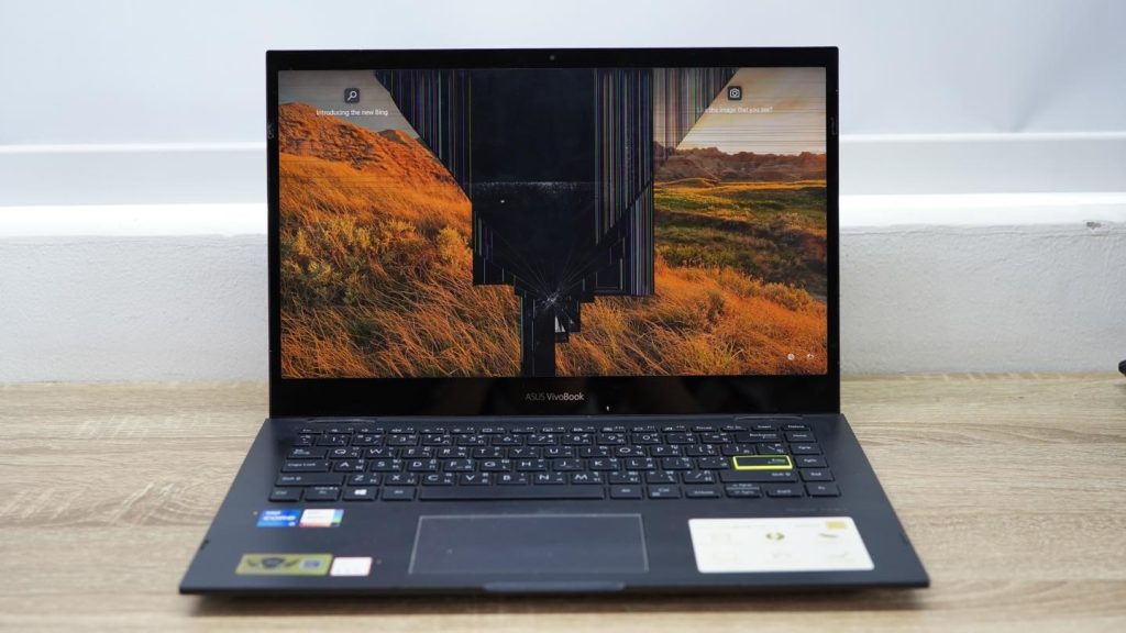 รับเปลี่ยนจอโน๊ตบุ๊ค ASUS VIVOBOOK FLIP 14 TP470E อาการจอแตก